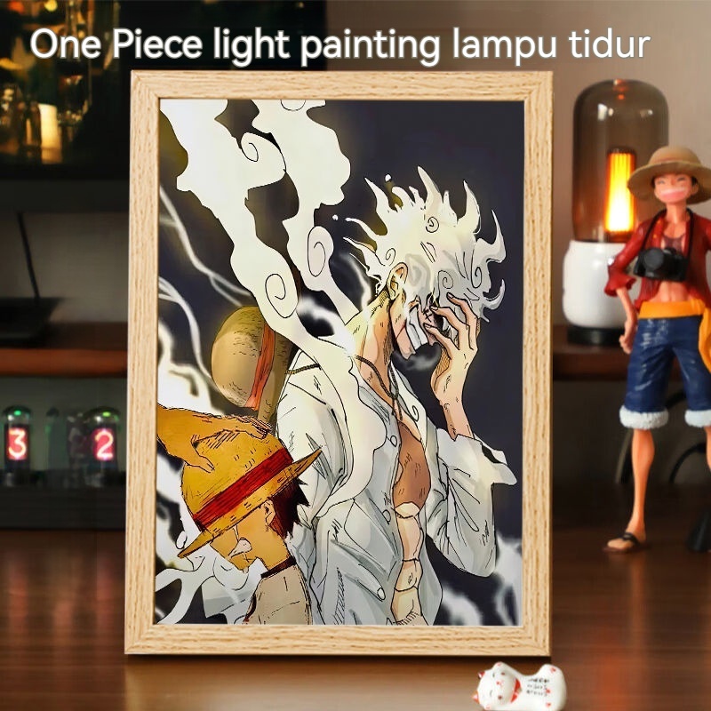 One Piece light painting Nightlight Bedside picture frame lamp ...