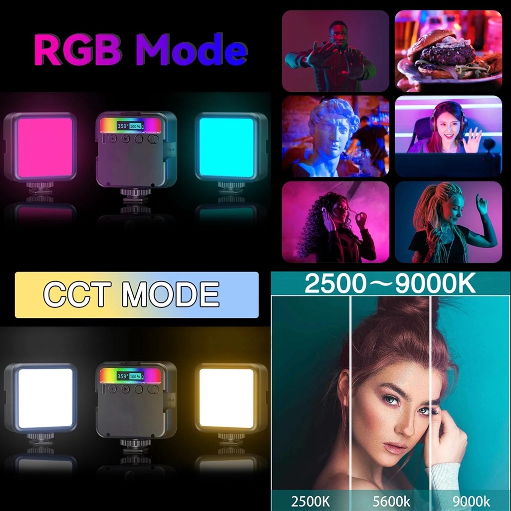 PULUZ RGB Full Color Beauty Fill Light Pocket 2500-9000K Handheld ...