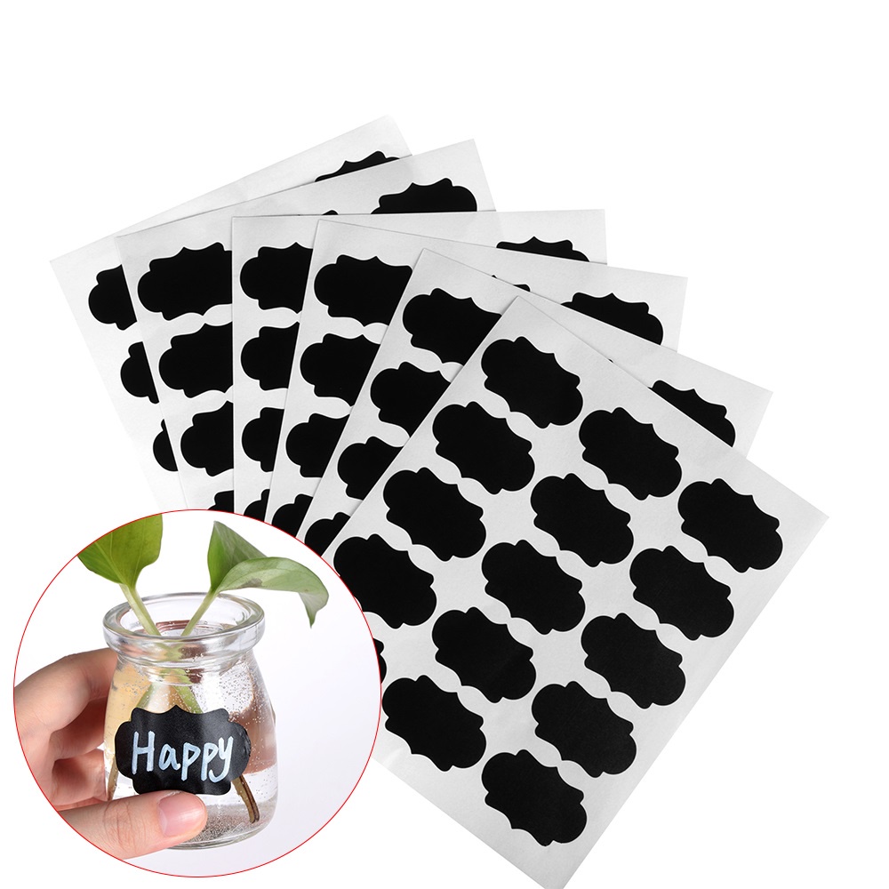 15 PCS Kitchen Label Stickers Condiments Storage Black Name Label ...