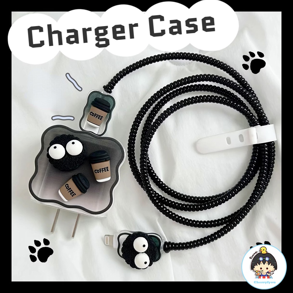 Fashion Cartoon Briquette Coffee Wavy Border Silicone Charger ...