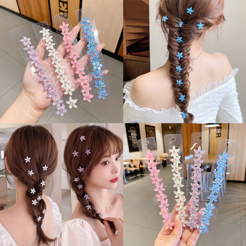 EN.PH 10pcs/Set Korean Small Flower Hairpin Female Back Head Side ...