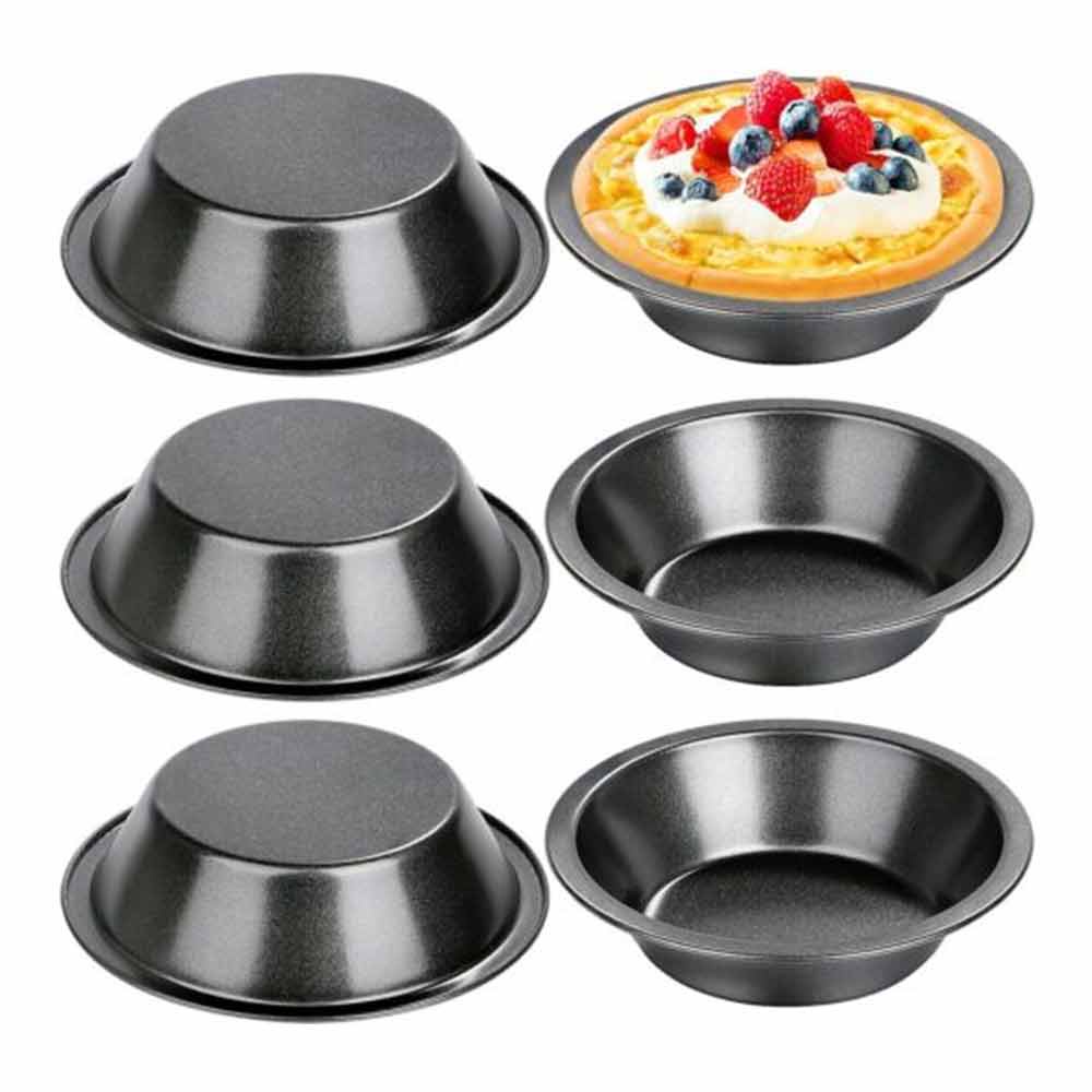 6 Pack Mini Pie Dishes Quiche Pie Tart Tins Individual Round Pie Tins ...