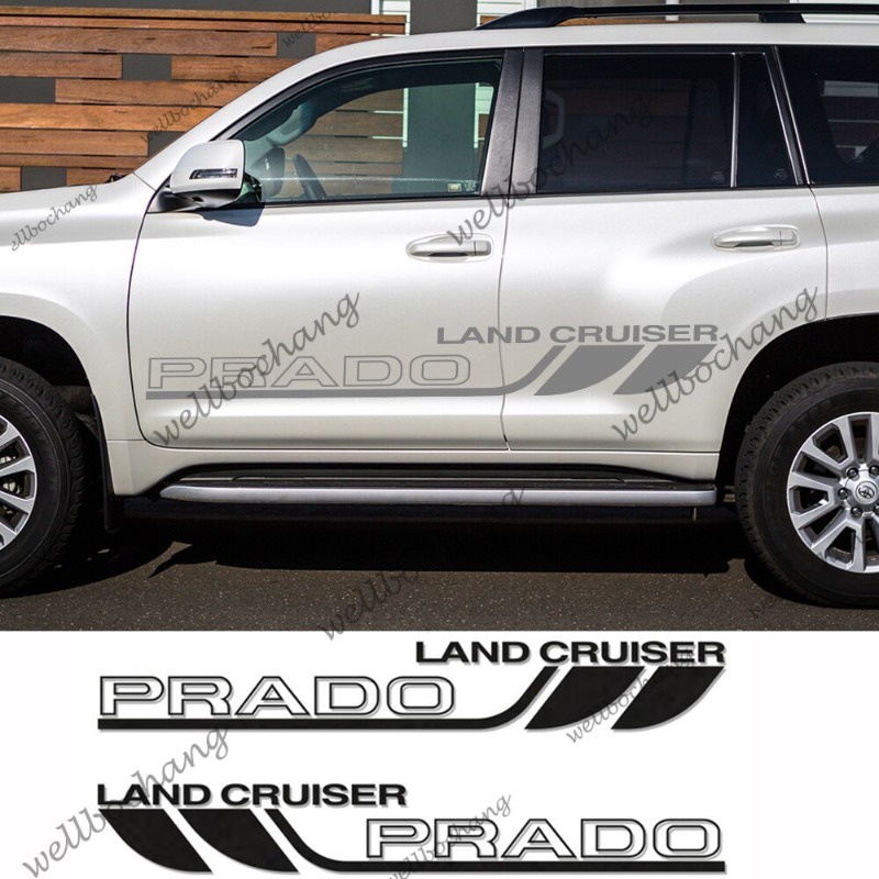 2PCS 170CM Car Door WaistDecals Stickers For Toyota Land Cruiser Prado ...