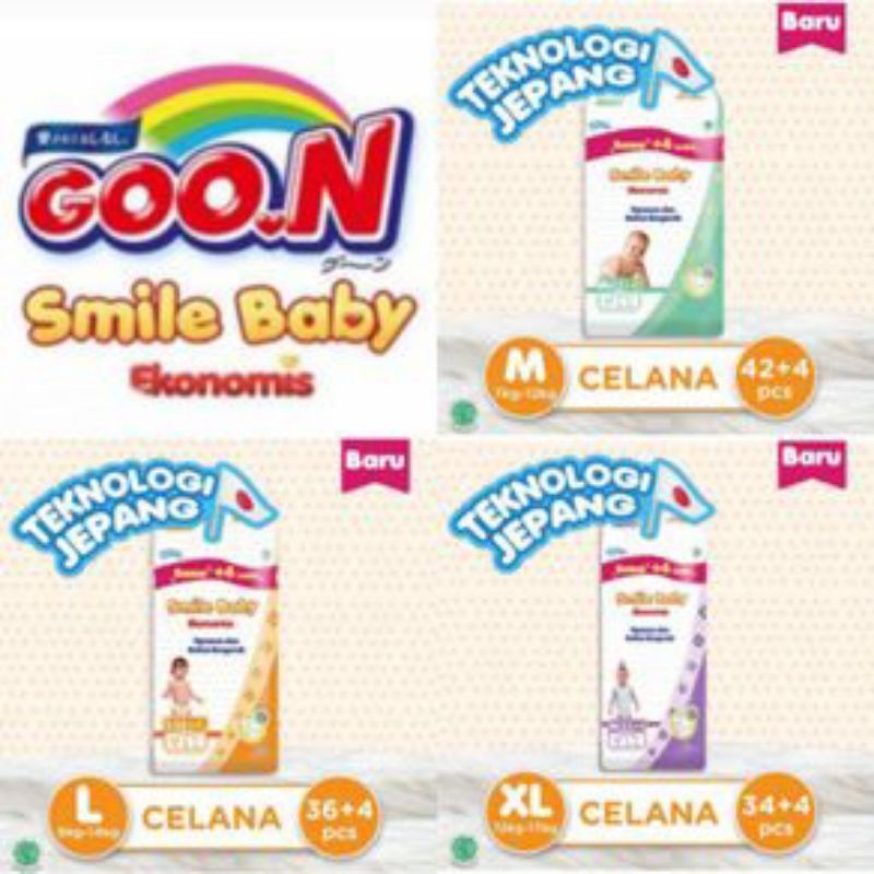 Goon Smile Baby Economical M42+4/L36+4/XL34+4 (Citra Susu SBY) | Shopee ...