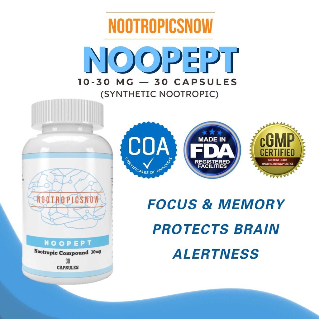 Noopept 30mg (30 capsules, 30 serving) Nootropic Brain Focus Memory ...