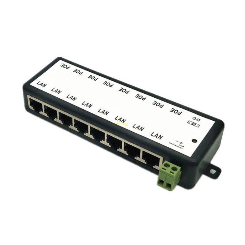 BT POE Splitter POE Injector with LED Power Light DC12-48V 10 100Mbps 8 ...