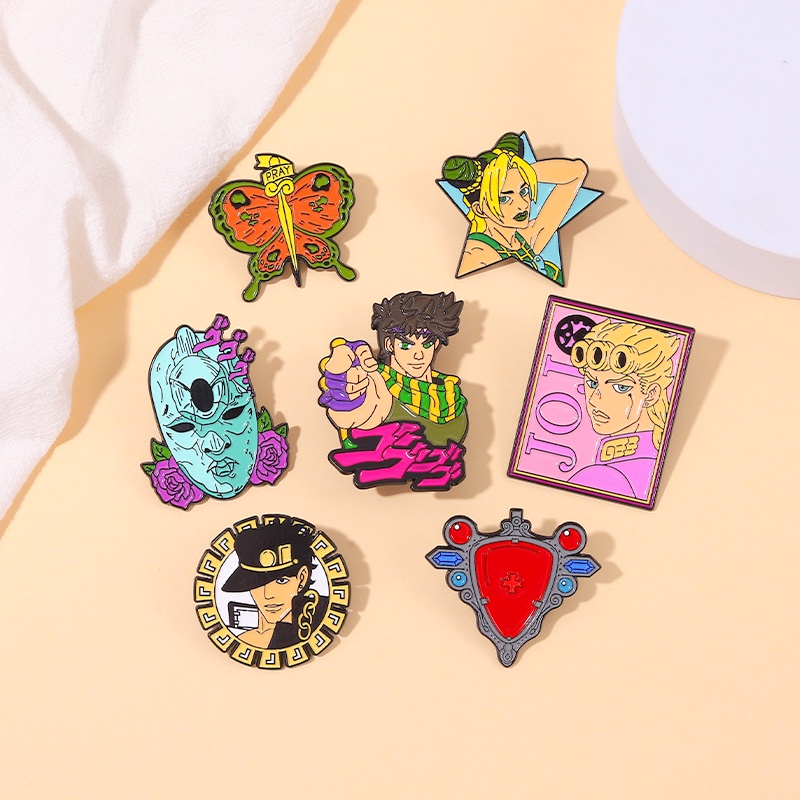 Animation Peripheral Bizarre Adventure Cartoon Character Enamel Pin ...