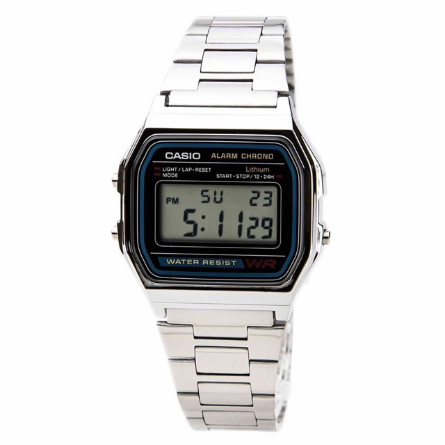 Casio Vintage A158WA-1DF / A158 Silver | Shopee Philippines