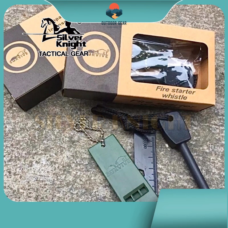 Survival Magnesium Flint Stone Fire Starter Kit Emergency Gear Kits ...