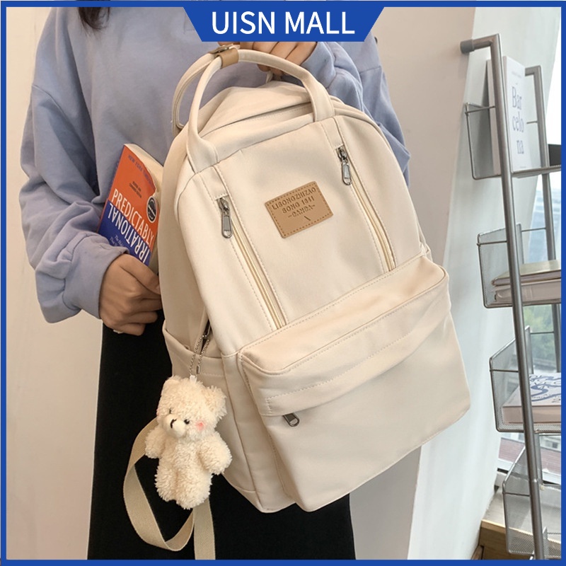 UISN #1199 Korean Backpack For Women Fashion Solid Color School bag ...