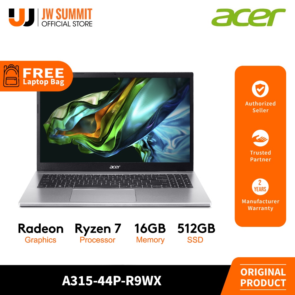 Acer A315-44P-R9WX 15.6" FHD Ryzen 7 16GB DDR4 512GB SSD AMD Radeon Windows 11 Laptop | Shopee ...
