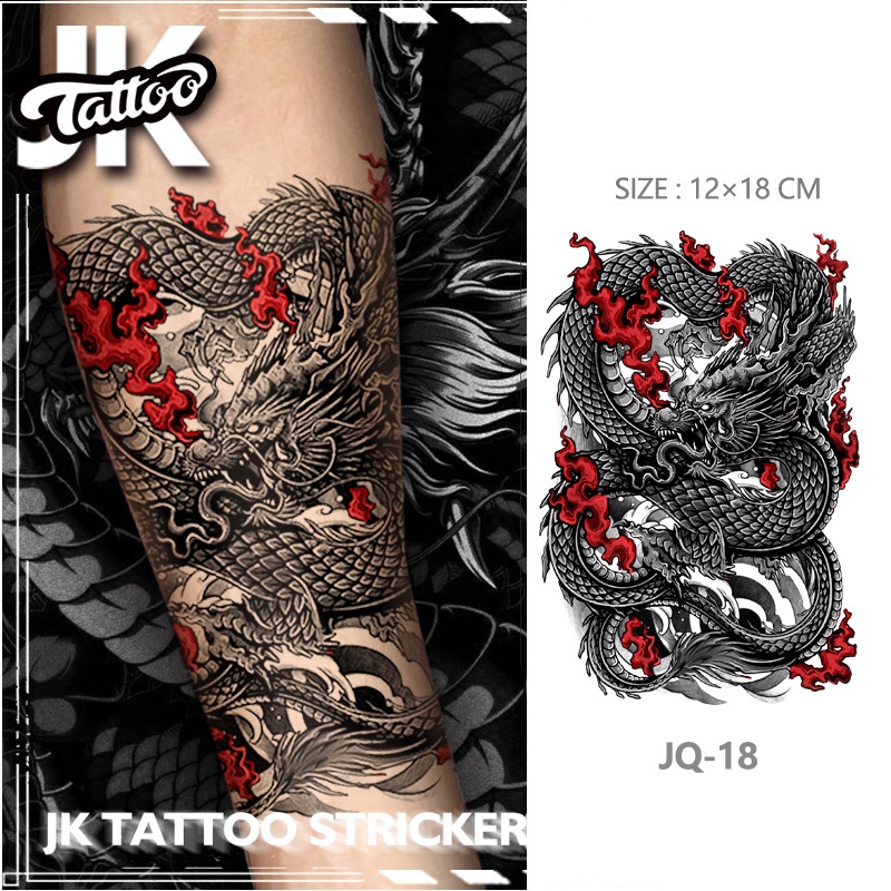 Fake tattoo temporary tattoo sticker half arm small arm bracelet hand ...