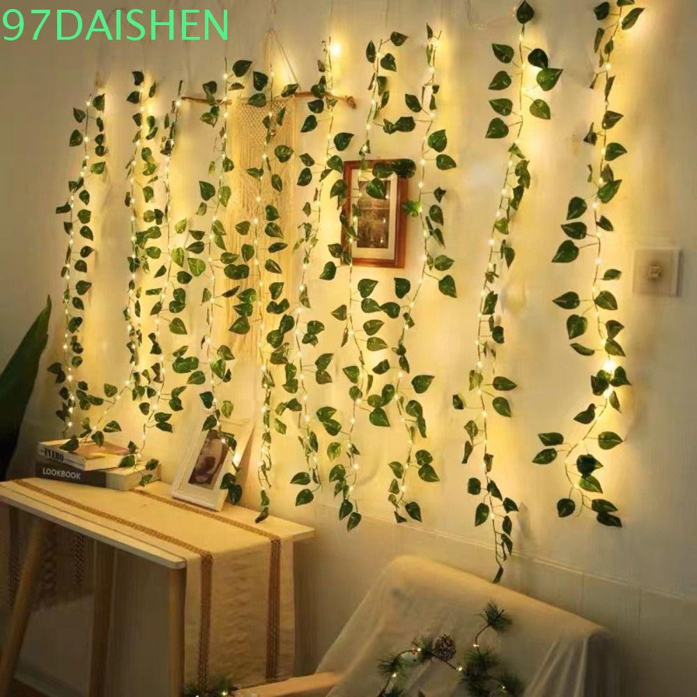 DAISHEN Green Leaf String Lights, 2M 20 LED Artificial Vine Fairy ...