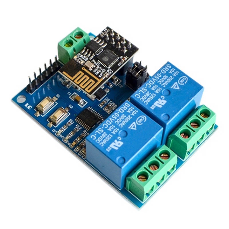1PCS 2-Channel Relay Module 5V ESP8266 ESP-01 2 Channel WiFi Relay ...
