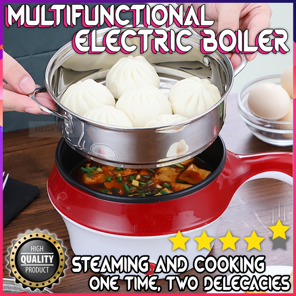 ♞Multifunctional Electric Boiler Korean 1.5L multifunctional non-stick ...