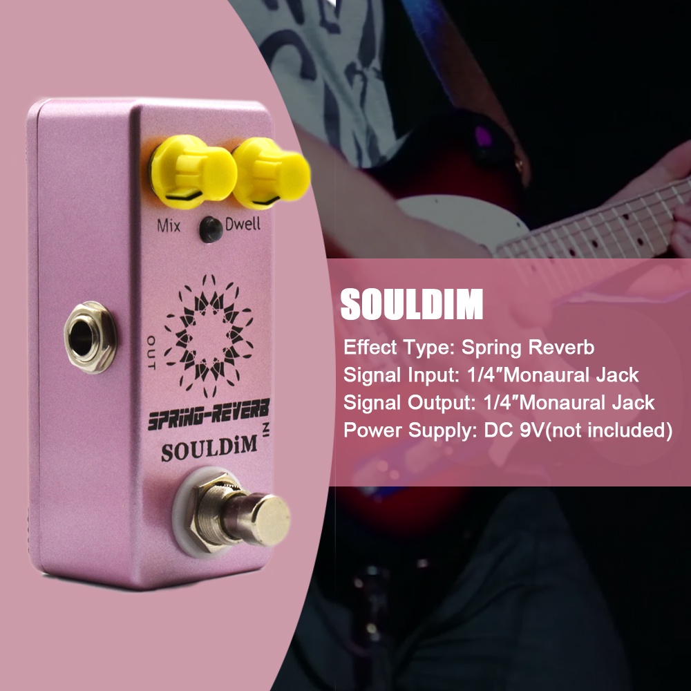 SOULDIM SD-02 SPRING REVERB Mini Single Guitar Effect Pedal True Bypass ...