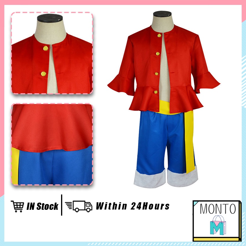 Animie Monkey D Luffy Costume New World Luffy Costume For Kids Adult ...