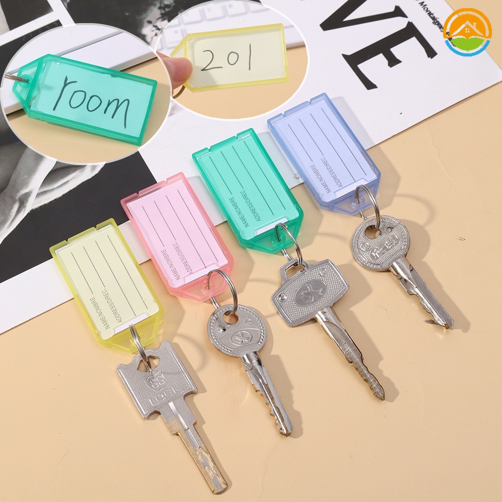 5/10 Pcs Minimalist Style Colorful Plastic Label Key Chain/ DIY ...