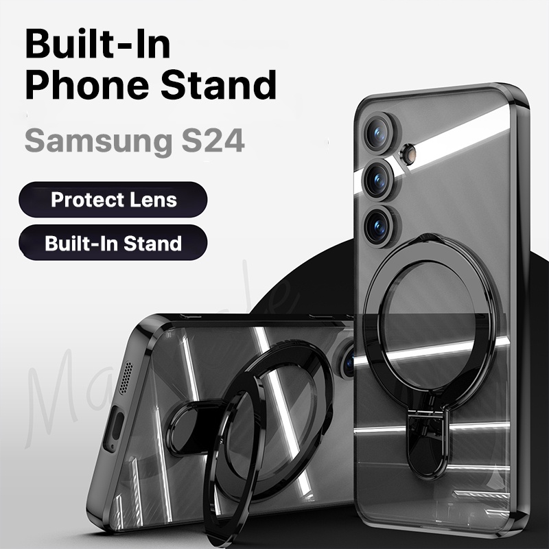 Built-In Stand Samsung S24 Ultra Case S24 Plus Shockproof Big Ring ...