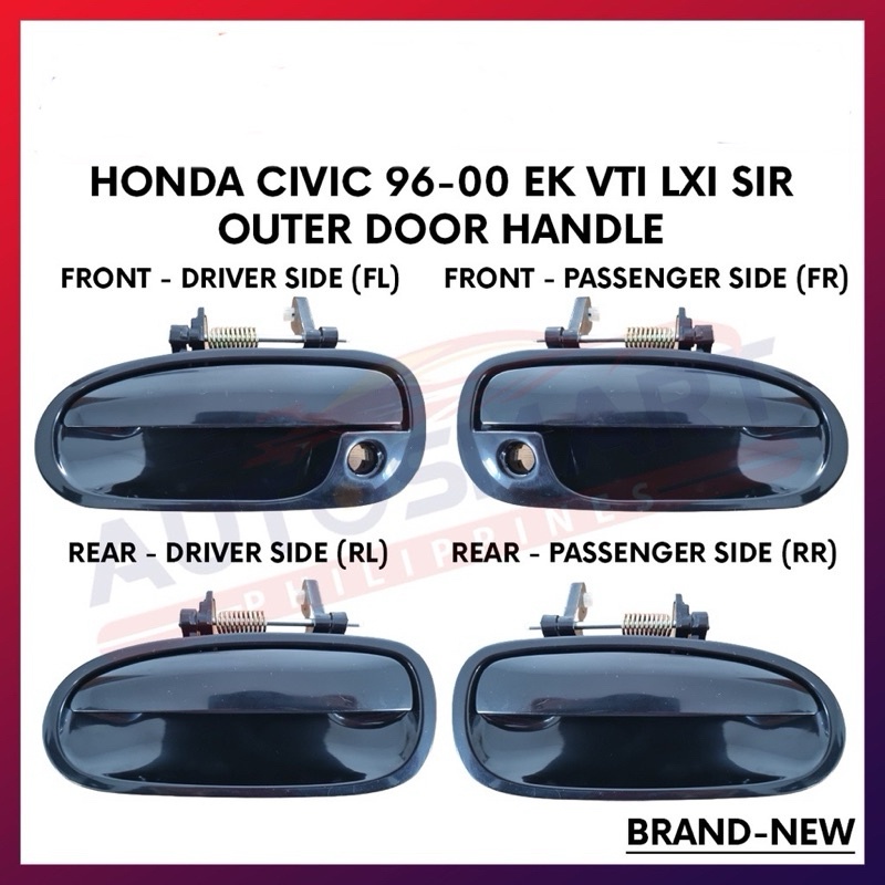 Car Outside Door Handle Replacement for Honda Civic EK3 1996-2000 /VTI ...