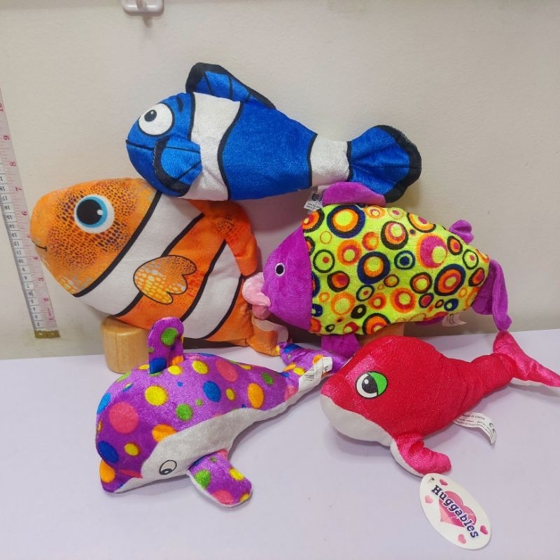 Fish Colorful Clown Dolphin Sea Animals Plush Stuffed Toy | Shopee ...