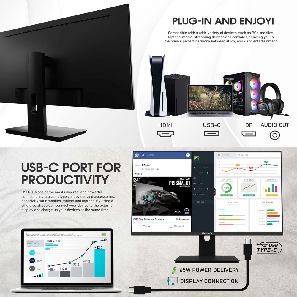 EasyPC | GALAX Prisma PR-01/PR-02 75Hz monitor gaming| G-Sync FHD| VA ...