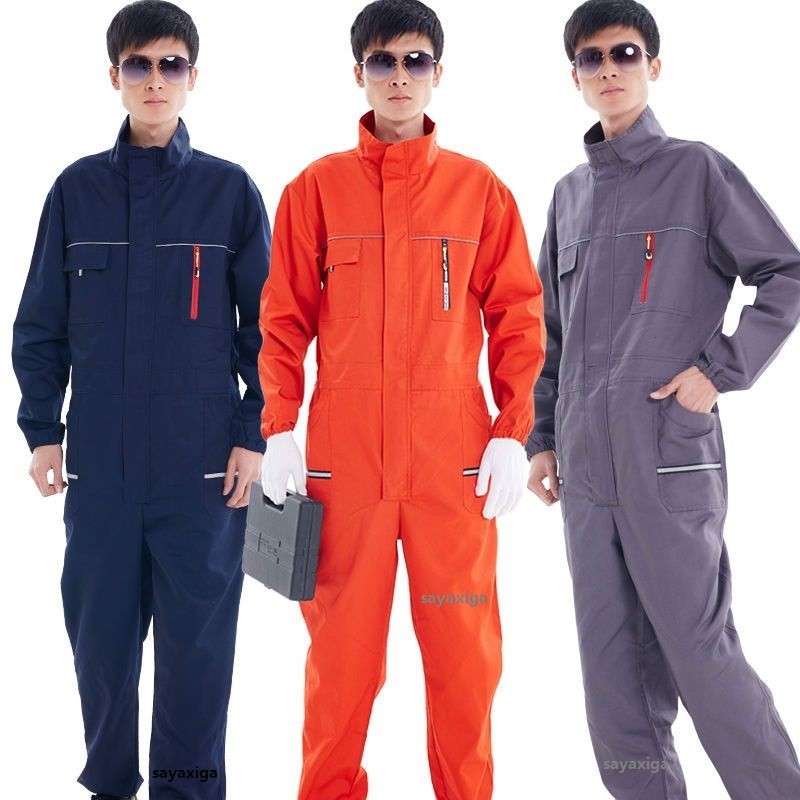 Hi Vis Safety Work Overall Factory Uniform Men Women Working Coveralls ...