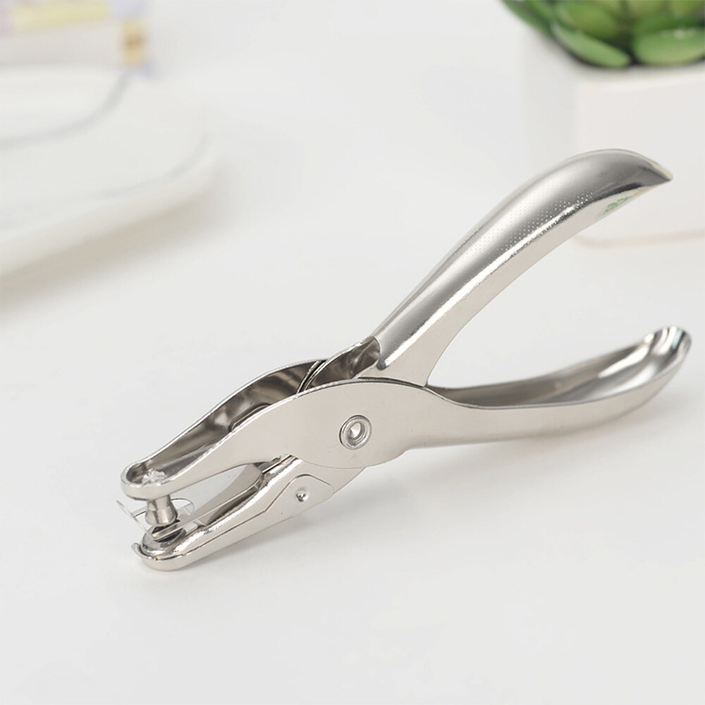 Silver Paper Pliers Ticket Punch Single Checker Machine Punch Metal ...