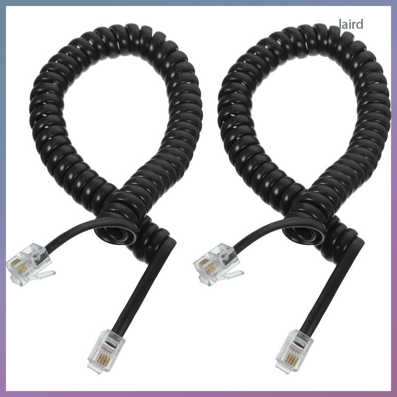 laird 2 Pcs Coiled Telephone Cord Handset Landline Spring Spiral Phones ...