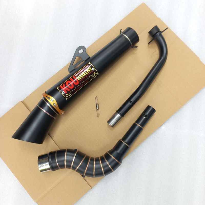 Jyuttt 1Set Kou Mahachai Black Series Big elbow Open pipe Xrm 125 Wave ...