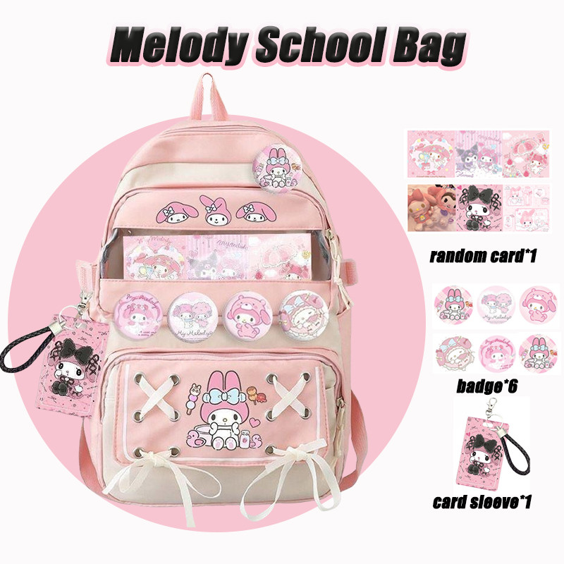 2025 Sanrio Student Melody Backpack School Kuromi Children Backpack ...
