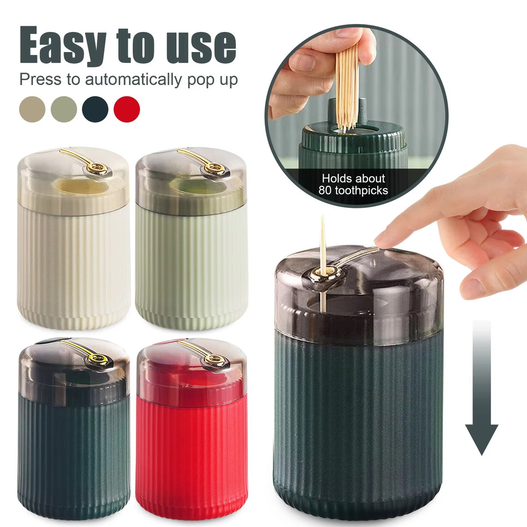 Pop-Up Automatic Toothpick Dispenser Portable Toothpick Holder ...