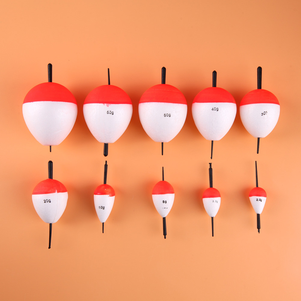 10Pcs 2g-50g EPS Fishing Floating Sea Fish Float Set with Sticks Tackle ...