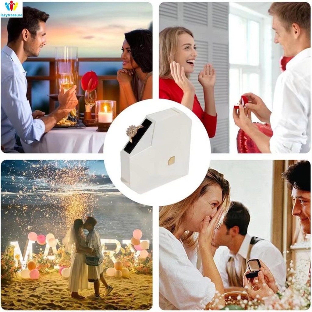 Proposal Engagement Ring Box Elegant Jewellry Display Gift Boxes ...