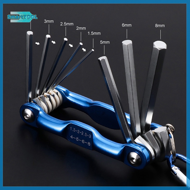 UTZN> Folding Portable Hexagonal Wrench Set Metal Metric Chave Allen ...