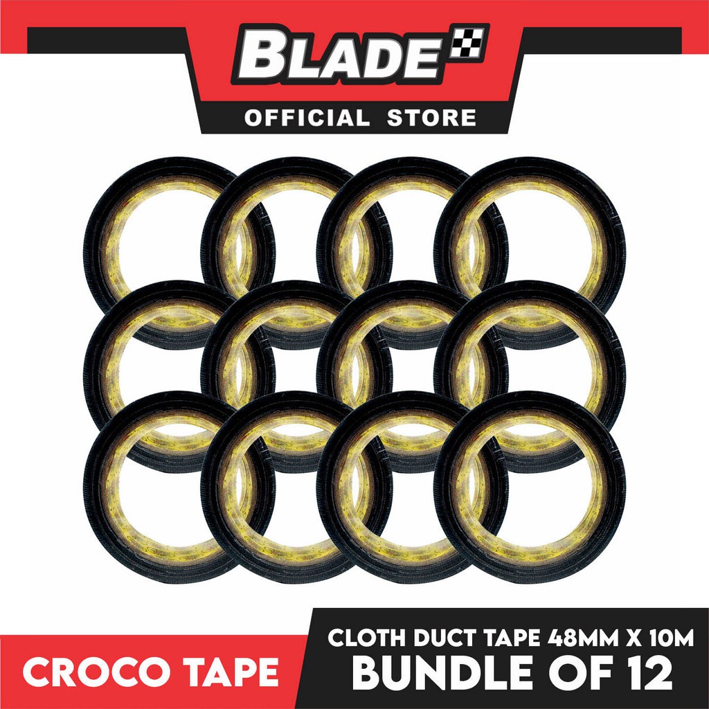 Flex Cloth Duct Tape 48mm x 10m Bundle of 12 (Black) | Shopee Philippines