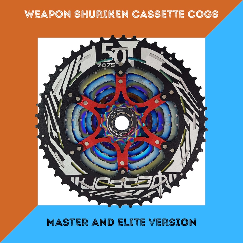 8 / 9 / 10 / 11 /12 SPEED WEAPON SHURIKEN CASSETTE COGS MASTER AND ...