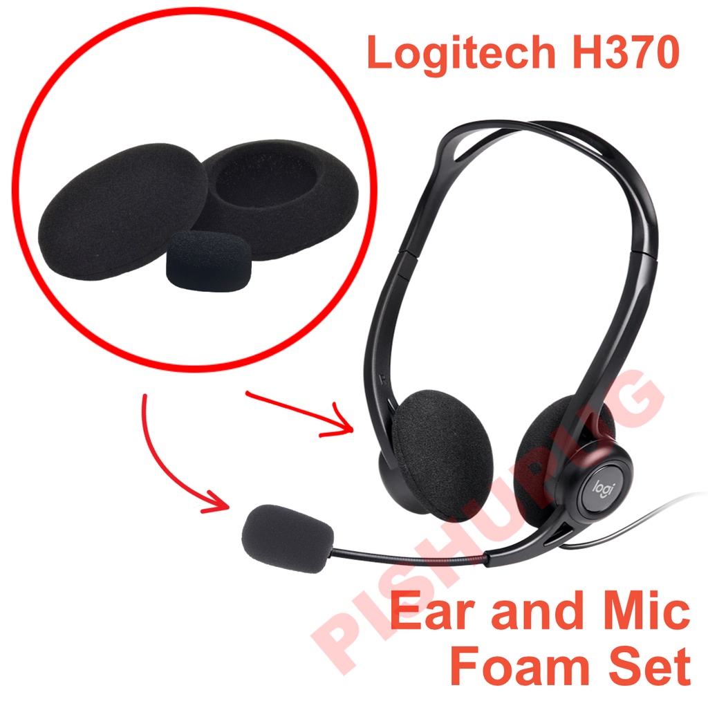 Logitech H370 Ear foams and Mic Foam Set Sponge Microphone foam Mic ...