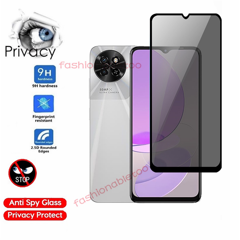 Anti-spy Tempered Glass Protective Film For itel S25 Ultra S25Ultra S23+ S23 + S 23 A70 A80 S24 ...