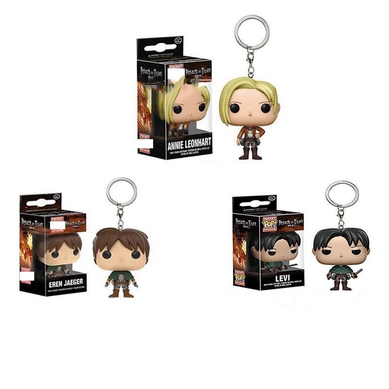 POP Attack on Titan Levi,annie Leonhart, Eren Jaeger Keychain | Shopee ...