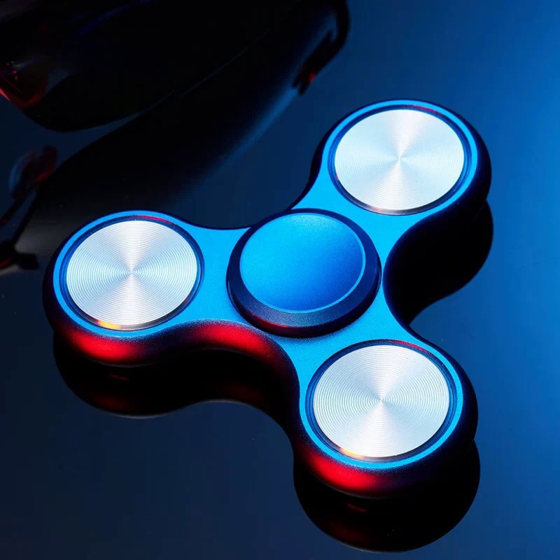 Aluminum Alloy Hand Spinner EDC Heptagonal Electroplate Hybrid Autism ...