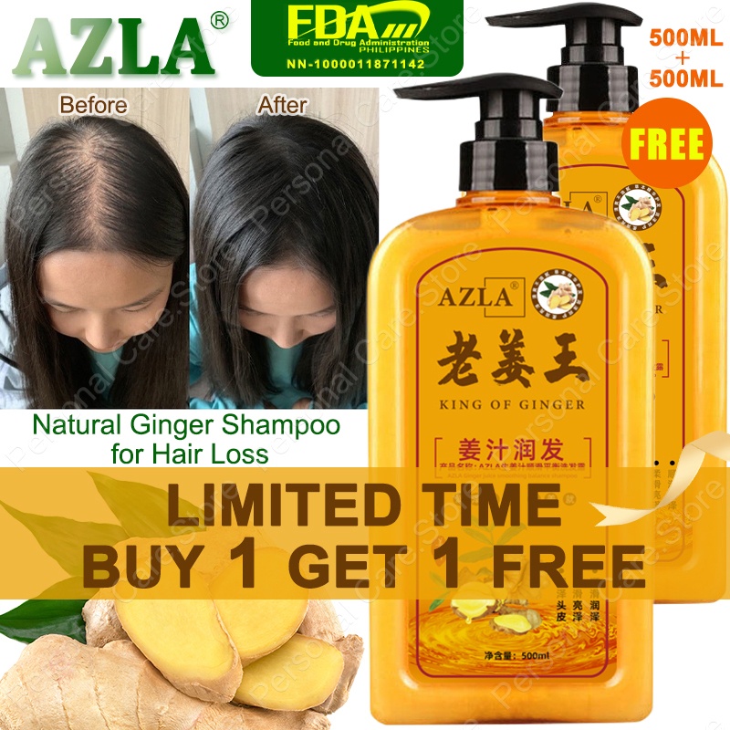 AZLA Ginger Hair Shampoo Fast Regrowth Hair Thick Anti-Hair Loss Anti ...