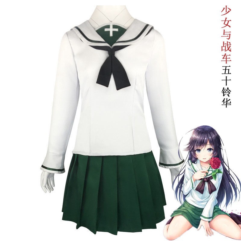 GIRLS und PANZER Nishizumi Miho Cosplay Costumes Isuzu Hana JK Uniform ...