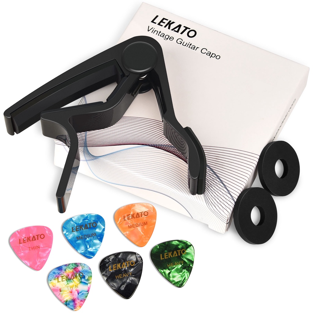 LEKATO Guitar Capo Quick-Change for Acoustic Electric Guitars Ukulele ...