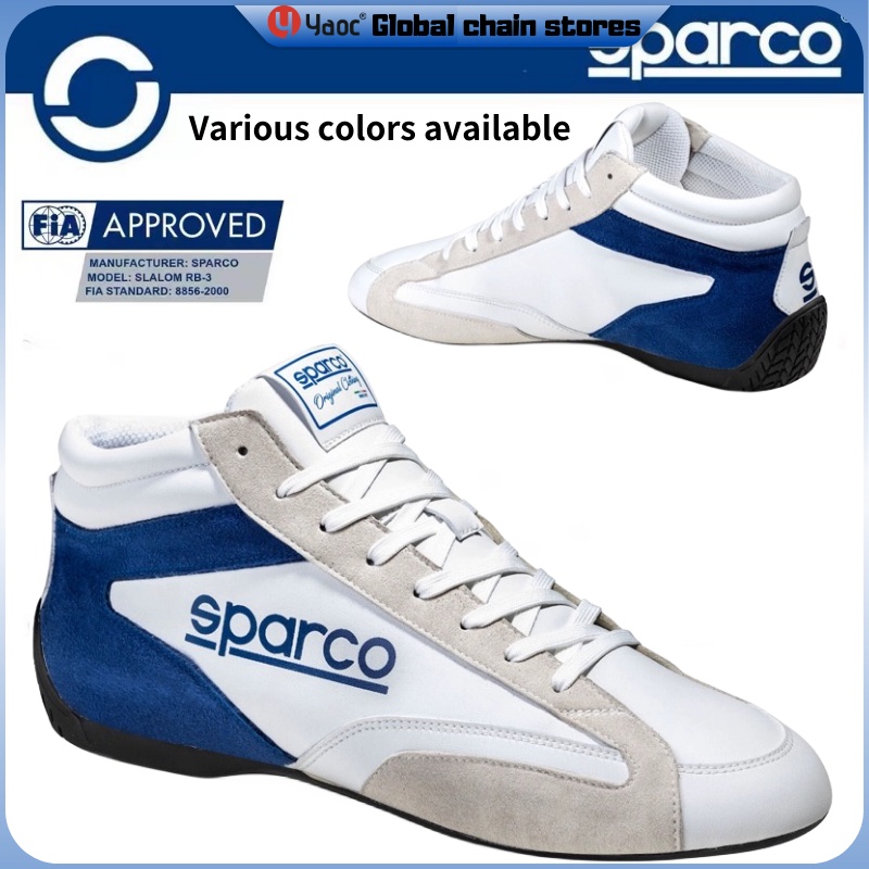 Yyaoc®Sparco all-leather FIA certified driving shoes professional ...