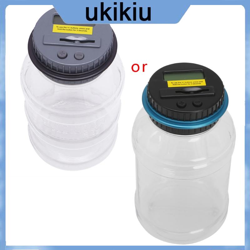 UKI Automatic Counting Clear Digital Electronic Piggy Bank Coin Saving ...