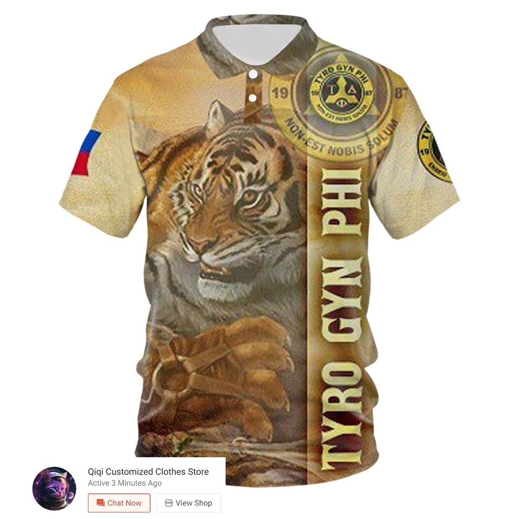 New 1987 Tyro Gyn Phi Tyronians 36TH Anniversary 3D Print POLO SHIRT ...