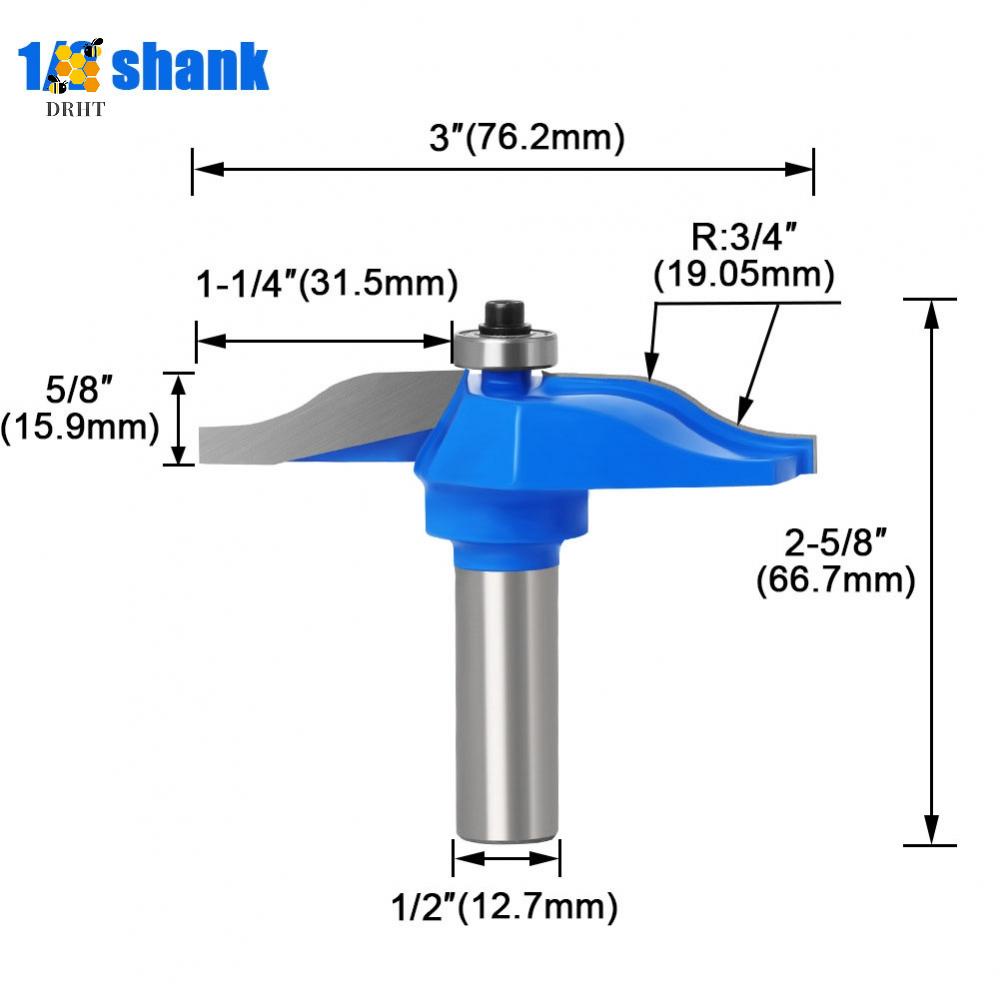 DHEART~Top notch 12 Shank Cove Panel Raiser Router Bit Tenon Cutter ...