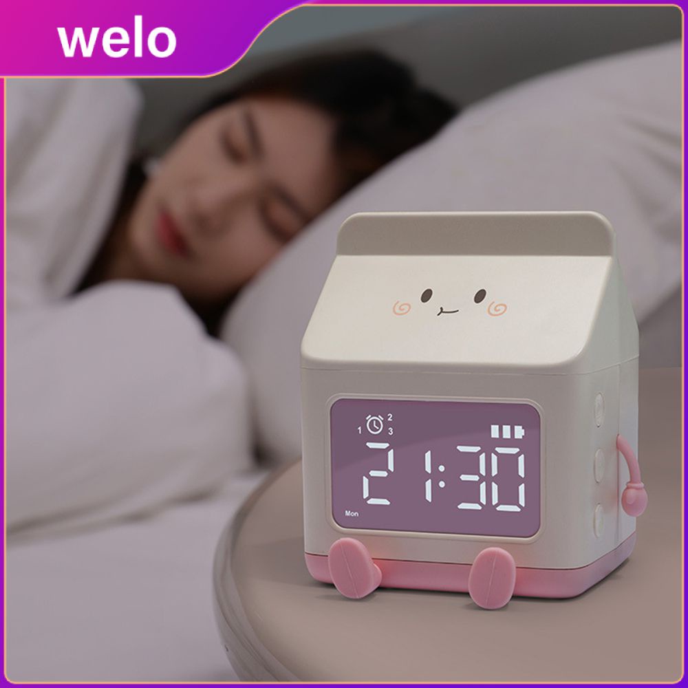 WELO Plastic Electronic Alarm Clock Milk Carton Alarm Clock 10mm ...