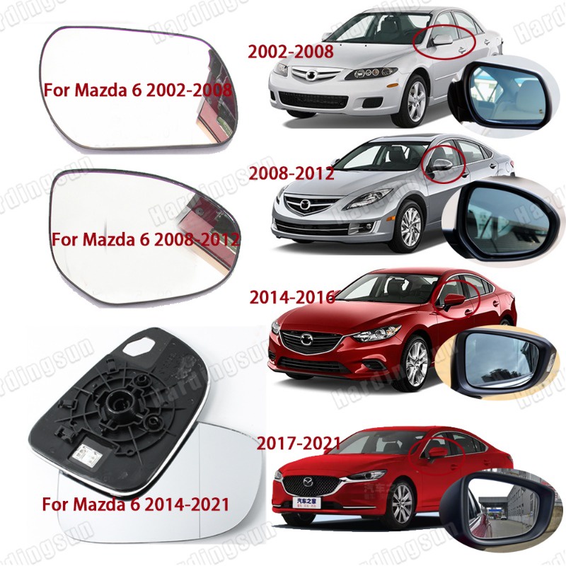 Car Rearview Mirror Glass for MAZDA 6 Atenza GH1 GJ1 2008-2012/2013 ...